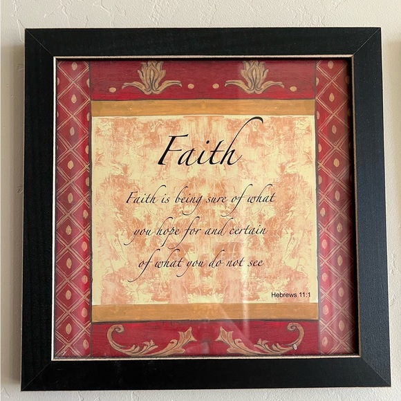 Wall Decor | Faith Frame Wall Decor Hebrews 111 Black Frame With ...